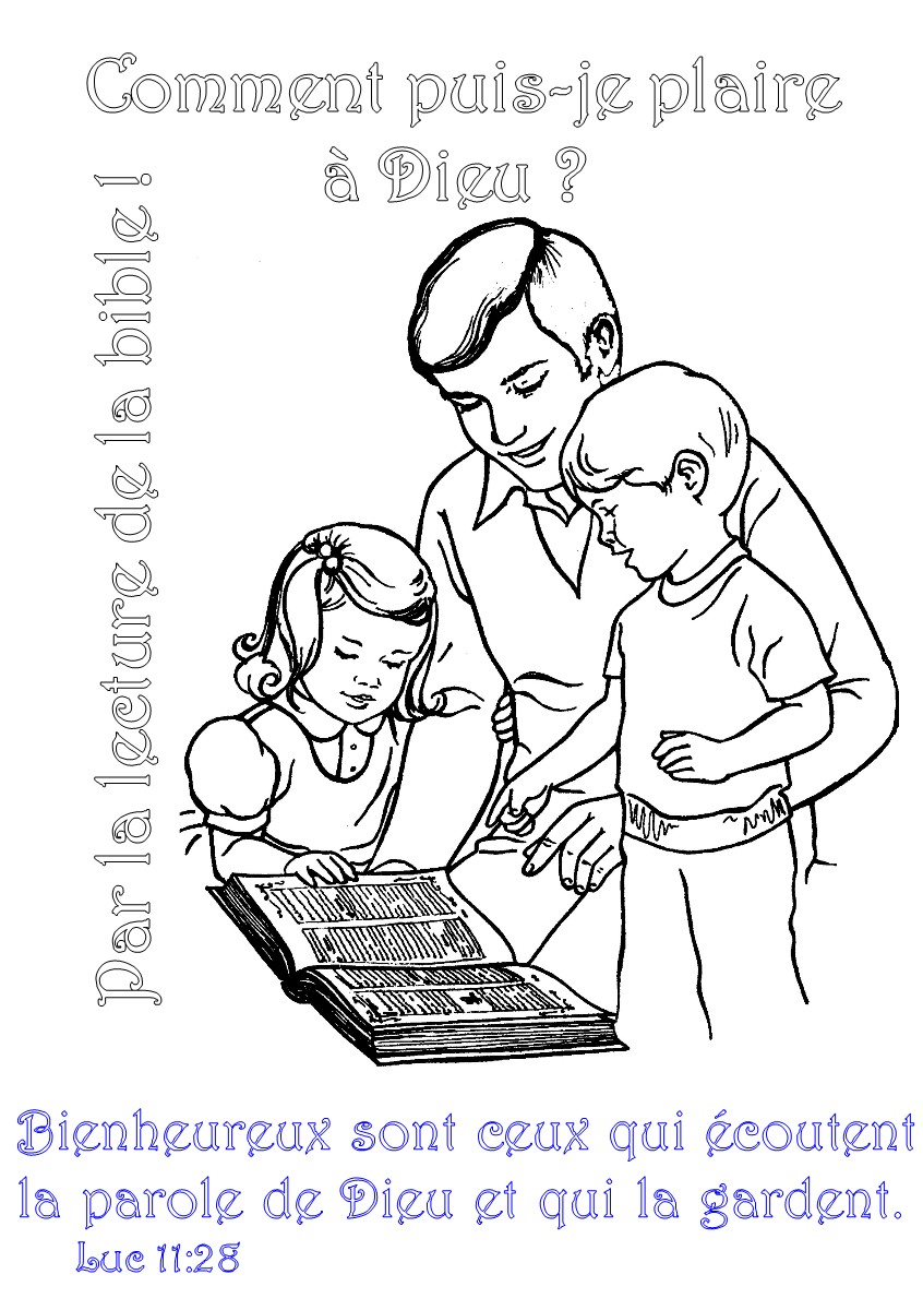 Coment puis je plaire à Dieu(Coloriage verset biblique)